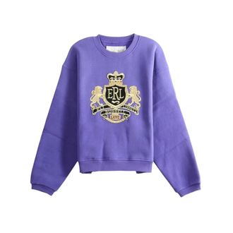 ERL Crest Crewneck Knit - - Sweatshirts & Hoodies - Herren - Lila - L