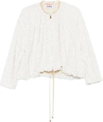 Vivetta Vivetta, Femme, Vestes, Blanc, Taille: 38 FR Bomber Jacket