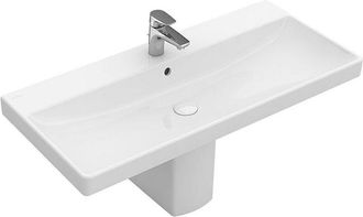 Villeroy & Boch Villeroy&boch - Schrankwaschtisch Avento 1000x470mm rechteckig 1 Hahnloch mit &Uuml;berlauf Wei&szlig; Alpin CeramicPlus