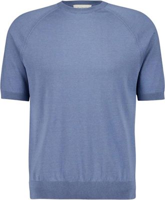 PIACENZA 1733 Piacenza 1733, Homme, Pulls, Bleu, Taille: 2XL Pull en coton &agrave; manches courtes