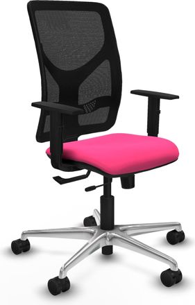 Piqueras y Crespo Rosa Schreibtischstuhl mit 1D-Armen, h&ouml;henverstellbare Lendenwirbelst&uuml;tze, ausgestattet mit Syncro/Traslack und Schneideschaum, mit Rollen von 65 mm, 