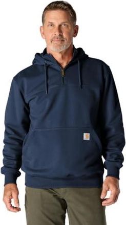 Carhartt Work in Progress Sweat Rain Defender Ample &agrave; Fermeture &eacute;clair 1/4 pour Homme, Bleu Marine, Medium