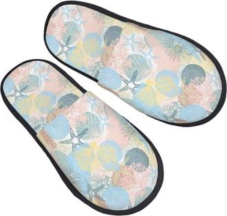 Generic Coraux Et Coquillages 1 Homme Femme Slippers Antid&eacute;rapantes Chaussons Confortable Pantoufles Pour Ext&eacute;rieur Int&eacute;rieur Hiver L