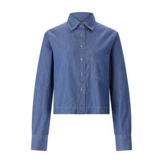 Closed Cropped Hemdbluse