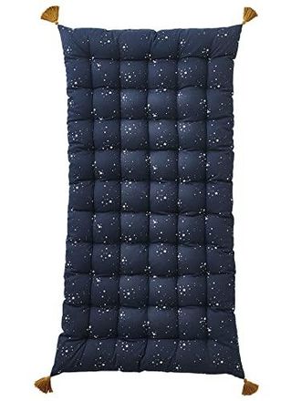 Vertbaudet Matelas de Sol avec Pompons Bleu fonc&eacute; TU