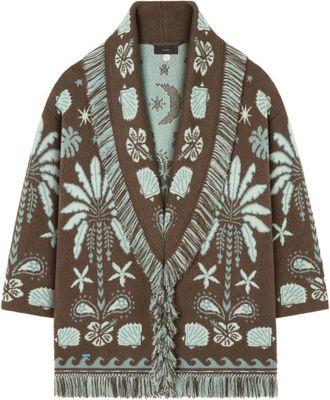 Alanui Femme, Pulls, Brun, Taille: 40 FR Echoes Of The Island Cardigan