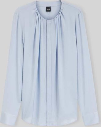 HUGO BOSS Seidenbluse mit Faltenlegung