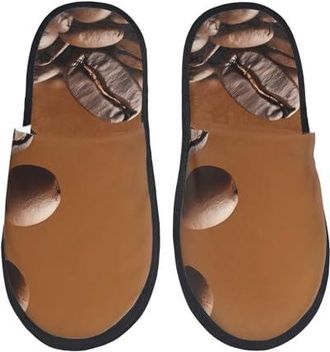 Generic Caf&eacute; En Grains Homme Femme Pantoufles L&eacute;g&egrave;res Chaussons Confortable Slippers Pour Int&eacute;rieur Maison Hiver L