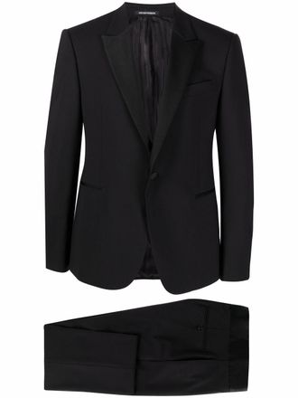 Emporio Armani costume &agrave; poches plaqu&eacute;es - Noir