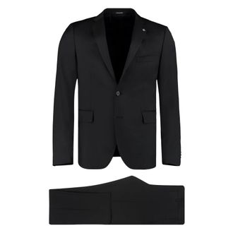 Tagliatore Costume deux pi&egrave;ces en laine vierge - Homme - Costumes - Noir - Taille: M