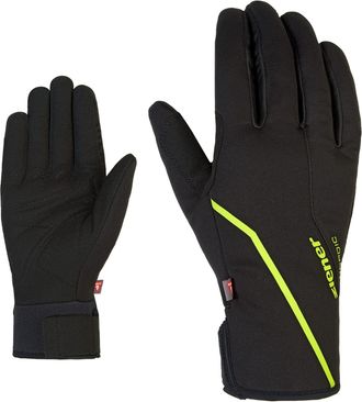 Ziener Herren ULTIMO Langlauf/Nordic/Crosscountry-Handschuhe | Primaloft Winddicht Soft-Shell, black.lime, 8,5