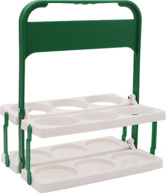 Generic Milchflaschenhalter, zusammenklappbar, wiederverwendbar, Bierflaschenhalter mit 6 &Ouml;ffnungen, Weinflaschenhalter mit Griff f&uuml;r Picknick zu Hause, Party