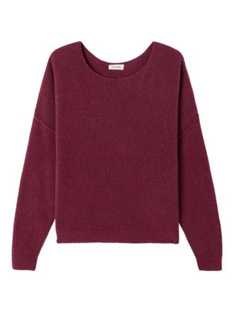 American Vintage pull Damsville &agrave; col bateau - Rouge