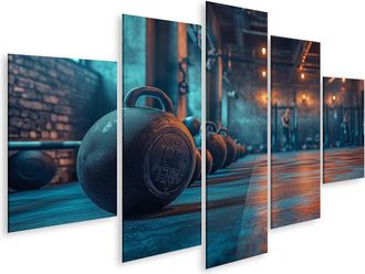 Islandburner Bild auf Leinwand Gym Fitness Studio dynamische Szene in einem CrossFit Studio Bilder Wandbilder Poster