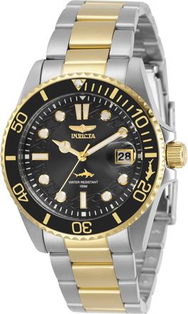 Invicta Pro Diver 30483 Damenuhr - Quarzwerk - Edelstahl mit schwarzem Zifferblatt - 38 mm