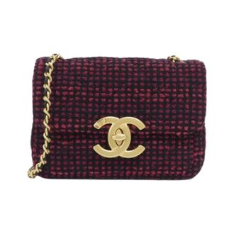 Chanel Pre-owned Baumwoll-Umh&auml;ngetasche - - Pre-owned - Damen - Rot - ONE SIZE