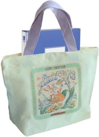 Generic Sac de transport robuste, sac de transport en toile esthétique, sac dépicerie avec motif de lapin, sacs à provisions réutilisables, mignons et robuste