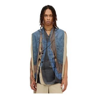 Comme Des Gar&ccedil;ons Homme, Vestes, Bleu, Taille: L Blazer Crois&eacute; Trompe-loeil