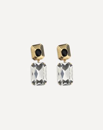 Alessandra Rich Clip-on Earrings with crystal drop Female UNI