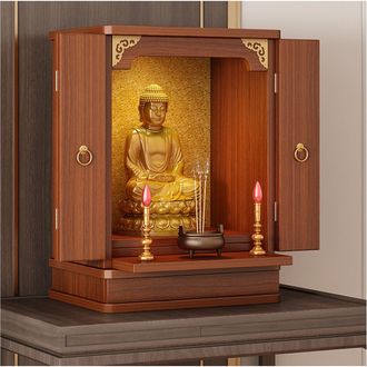 Generic Meditationsaltartisch Mit T&uuml;r, Puja-Tisch for Zuhause, Buddha-Opfertisch for Gebete, Wahrsagerei, Anbetung(50x36x74cm/19.7x14.2x29.1in)