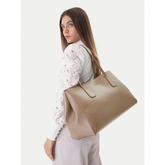 Calvin Klein Handtasche Calvin Klein Ck Snap Large Tote LV04F3502G Beige