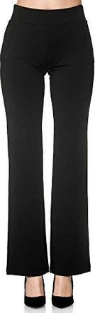 Elara Pantalon Femme Stretch Leggings Chunkyrayan A147 / F103 Schwarz-42 (XL)