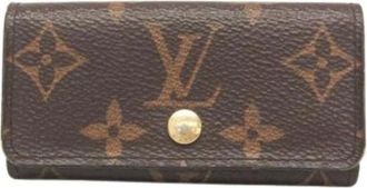 Louis Vuitton unisex, Pre-owned, Brun, Taille: ONE Size Porte-cl&eacute;s en toile Pre-owned