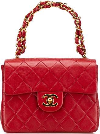 Chanel Red Micro Classic Lambskin Belt Bag