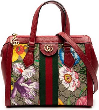 Gucci 2016-2025 GG Flora Ophidia satchel - Braun