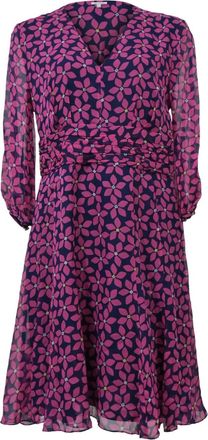 Diane Von F&uuml;rstenberg robe 900mm &agrave; fleurs - Bleu