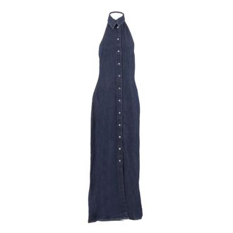 7 For All Mankind Halter Langes Hemdkleid Blossom - - Dresses - Damen - Blau - XS