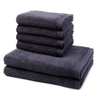 M&ouml;ve 6 teiliges Frottier-Set - Superwuschel (4 X Handtuch 2 X Duschtuch im Set) - 520 g/m2 - Baumwolle - Walkfrottee - saugstark - weich und flauschig - Da