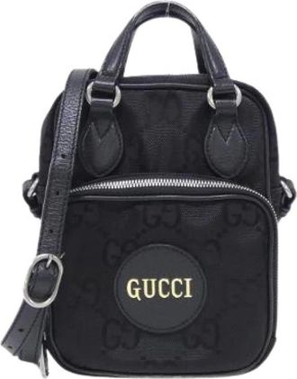Gucci Sac bandouli&egrave;re Pre-owned Off The Grid en nylon GG et cuir - Femme - Pre-owned - Noir - Taille: ONE Size