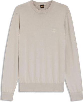 BOSS Kanovano Pull &agrave; col rond et manches longues en coton pour homme, Gris 070, S
