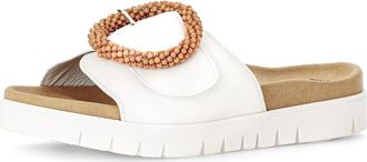 Gabor Damen Pantoletten, Frauen Slipper,Best Fitting,sommerclogs,Sandalen,Freizeitschuhe,Schlupfschuhe,Slides,Mules,Weiss (Cognac),41 EU / 7.5 UK