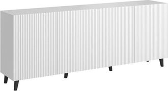 Mirjan24 Mobilier1 - Buffet Levmari 101, Blanc, 83x201cm, Le nombre de portes: 040cm, mdf, Stratifié