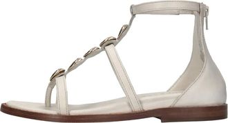 Emanuelle Vee Femme, Chaussures, Blanc, Taille: 38 EU Sandales Platinum