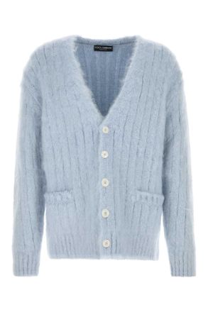 Dolce & Gabbana Wool-blend Knit Cardigan - Blue