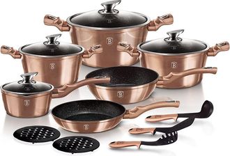 Berlinger Haus 15Pcs Metallisch Kochgeschirr Set - Roségold