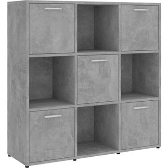 vidaXL Vidaxl - B&uuml;cherregal Betongrau 90x30x90 cm Holzwerkstoff