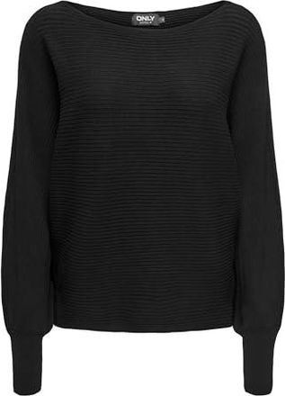 Only ONLAdaline Life Femme Pull tricot&eacute; Noir S 80% Viscose, 20% Nylon Regular/Coupe Standard