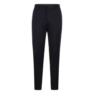 HUGO BOSS Slim-Fit-Anzug Hose aus Virgin-Woll-Serge - - Trousers - Herren - Blau - 2XL