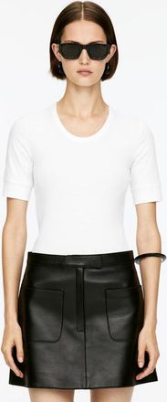 Arket Geripptes T-Shirt -Weiß