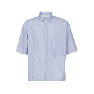 Isabel Benenato Isabel Benenato, Homme, Chemises, Bleu, Taille: M Short Sleeve Poplin Shirt