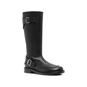 Ann Demeulemeester Buckle-Fastening Leather Boot - Black