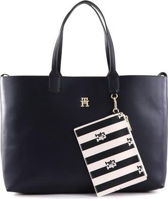 Tommy Hilfiger Iconic Tommy Tote Solid Stripe Space Blue