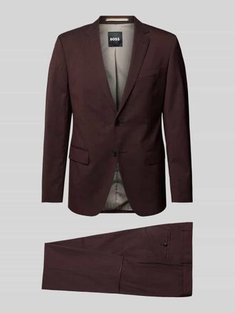 HUGO BOSS Regular Fit Anzug mit Woll-Anteil