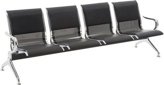 Clp Banc dattente Airport similicuir Noir / Noir 4 places