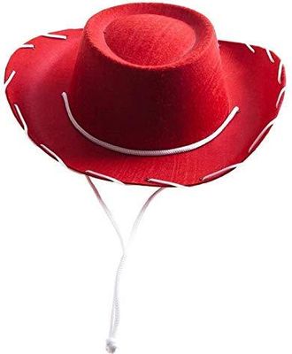 Generic Lot de chapeaux de cowboy rouge 1 accessoire pour enfants pour les f&ecirc;tes de fin dann&eacute;e, d&eacute;corations de f&ecirc;te, chapeaux v&ecirc;tements pour femmes (rouge, ta