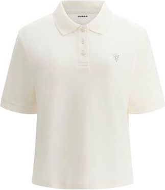 Guess Polo droit Silvy en coton m&eacute;lang&eacute;